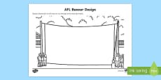 AFL Colouring Pages - colour in, AFL, footy day, footy colours