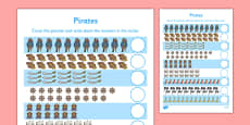 Halving Pirate Treasure Worksheets - (teacher made)