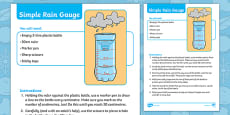 Measuring Rainfall Worksheet (teacher made)