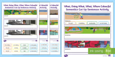 Colourful Semantics Sentence Strips Worksheet