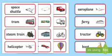FREE! - Transport Word Mat - Primary Resource (teacher made)