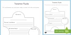 Transition Display Jigsaw Activity - transition, games, match
