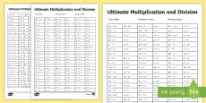 FREE! - KS2 Ultimate Times Table Sheet Challenge