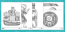 Pirates Themed Mindfulness Colouring Pages (teacher made)