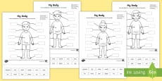 FREE! - Body Part Counting Cut-Out Activity (teacher made)