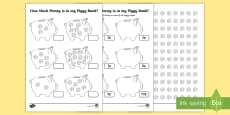 How Much Money Is in My Piggy Bank? Differentiated Worksheets HA