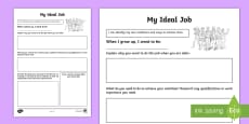 Future Career Worksheet / Worksheet (teacher made)