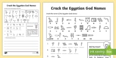 FREE! - Ancient Egyptian Hieroglyphs Printable Symbol Sheet