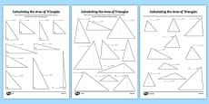 Area of Triangles and Parallelograms PowerPoint and Worksheet / Worksheets