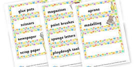 Art Resources Labels (teacher made) - Twinkl