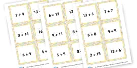 Addition up to 10 Cards (teacher made) - Twinkl