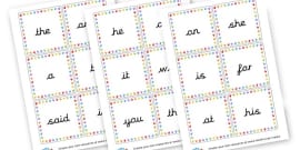 100 High Frequency Words Flashcards - DfES Letters and Sounds