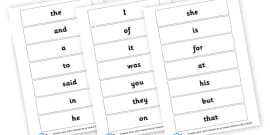 100 High Frequency Words List - Sight Words and HFW for KS1