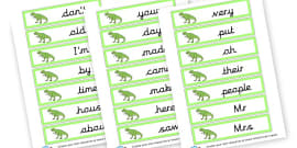 Phase 2 Tricky Words Dinosaur Egg Hunt