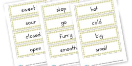 Opposites Matching Cards - Opposite, matching, opposites, light