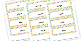 Colour Word Cards - Primary Resources (teacher made)