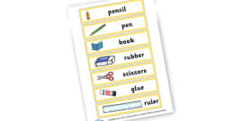 ELL Classroom Objects Editable Flash Cards (teacher made)