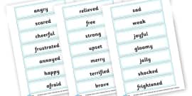 Emotions Word Cards (teacher made) - Twinkl