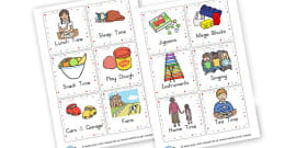 Editable Nursery / Foundation Stage 1 Daily Routine Cards - Visual ...