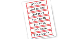 Ordinal Numbers Worksheet / Activity Sheet - ordinal, numbers