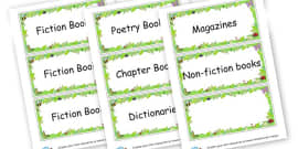 FREE! - 👉 Free! Printable Classroom Library & Book Bin Labels | Twinkl