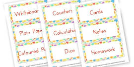 Editable Multicolour Tray Labels - tray labels, editable, labels