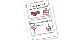 Le graphique des anniversaires de la classe! (Teacher-Made)