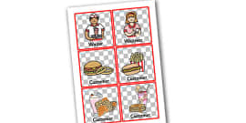 American Diner Role Play Badges (teacher made) - Twinkl