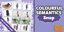 Colourful Semantics Who? Doing what? What? Photo Cards.