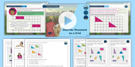 Year 4 Maths Mastery: Move on a Grid Teaching Pack - Twinkl