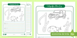 Folhas de caligrafia - Letra T (Teacher-Made) - Twinkl