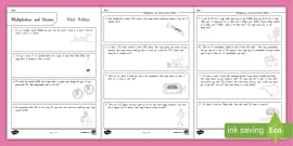 Stage 6 Multiplication and Division Word Problems