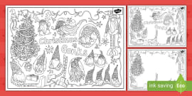 Christmas Doodle Colouring Pages (teacher made) - Twinkl