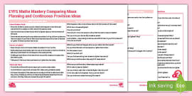 EYFS Comparing Amounts Planning & Continuous Provision Ideas