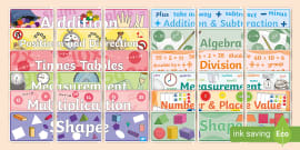 👉 KS1 Maths Topic Display Banner Pack (teacher made)