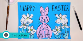 Easter Basket Card Craft | Easter Card (teacher made)