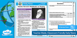 Charles Darwin KS2 Research Worksheet | Teacher-made