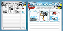 Helicopter Poem Writing Template