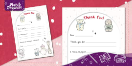 Thank You Letter Template - Primary English Resources