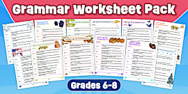 December Spot the Grammatical Error Worksheet for 6th-8th Gr