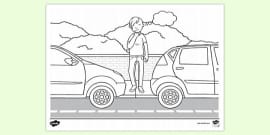 FREE! - Pedestrian Crossing Colouring | Colouring Sheets