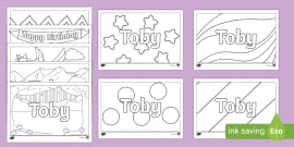 FREE! - Finley Name Simple Colouring Activity Sheet - Twinkl