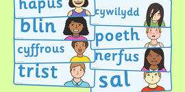 FREE! - 2D Shape Word Mat (Welsh) - 2D Shape Word Mat, Welsh, word mat, mat