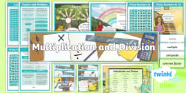 UKS2 Multiplication and Division Maths Working Wall Display Pack