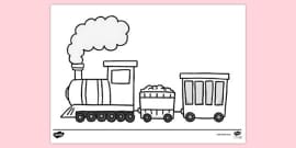 FREE! - Big Engine Colouring | Colouring Sheets - Twinkl