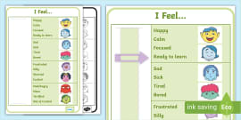 Emotions Wheel A4 Display Poster (teacher made) - Twinkl