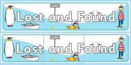 Lost and Found Office Display Banner - Lost Property Role Play Banner