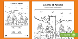 Autumn Symmetrical Leaf Drawing Worksheet / Worksheet English/Spanish