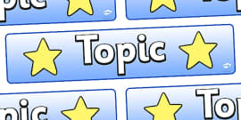 👉 Our Topic Is Display Banner (Teacher-Made)