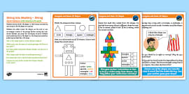 Shape Names Matching Worksheets (teacher made) - Twinkl